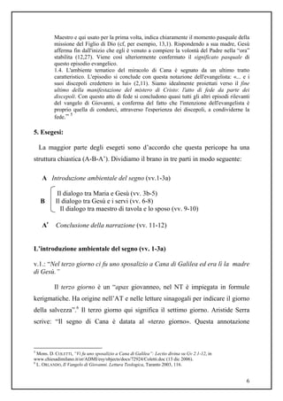 Nozze di Cana - Interpretazione teologica | PDF