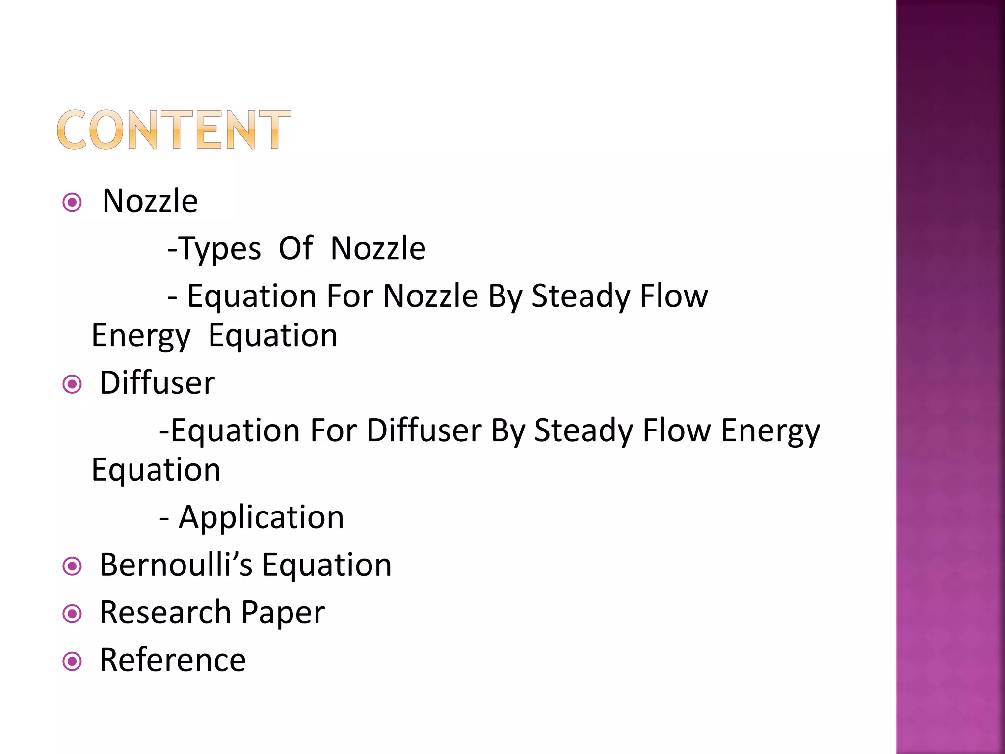 Nozzle and diffuser | PPTX