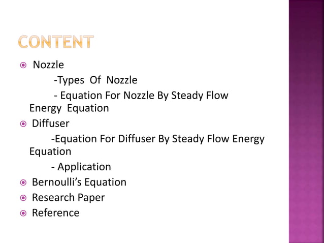 Nozzle and diffuser | PPTX