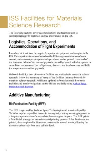 NASA A Researcher’s Guide to International Space Station : Microgravity ...