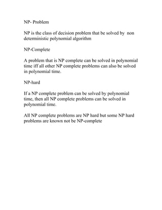 Np classification | DOC | Computer Software and Applications | Computing