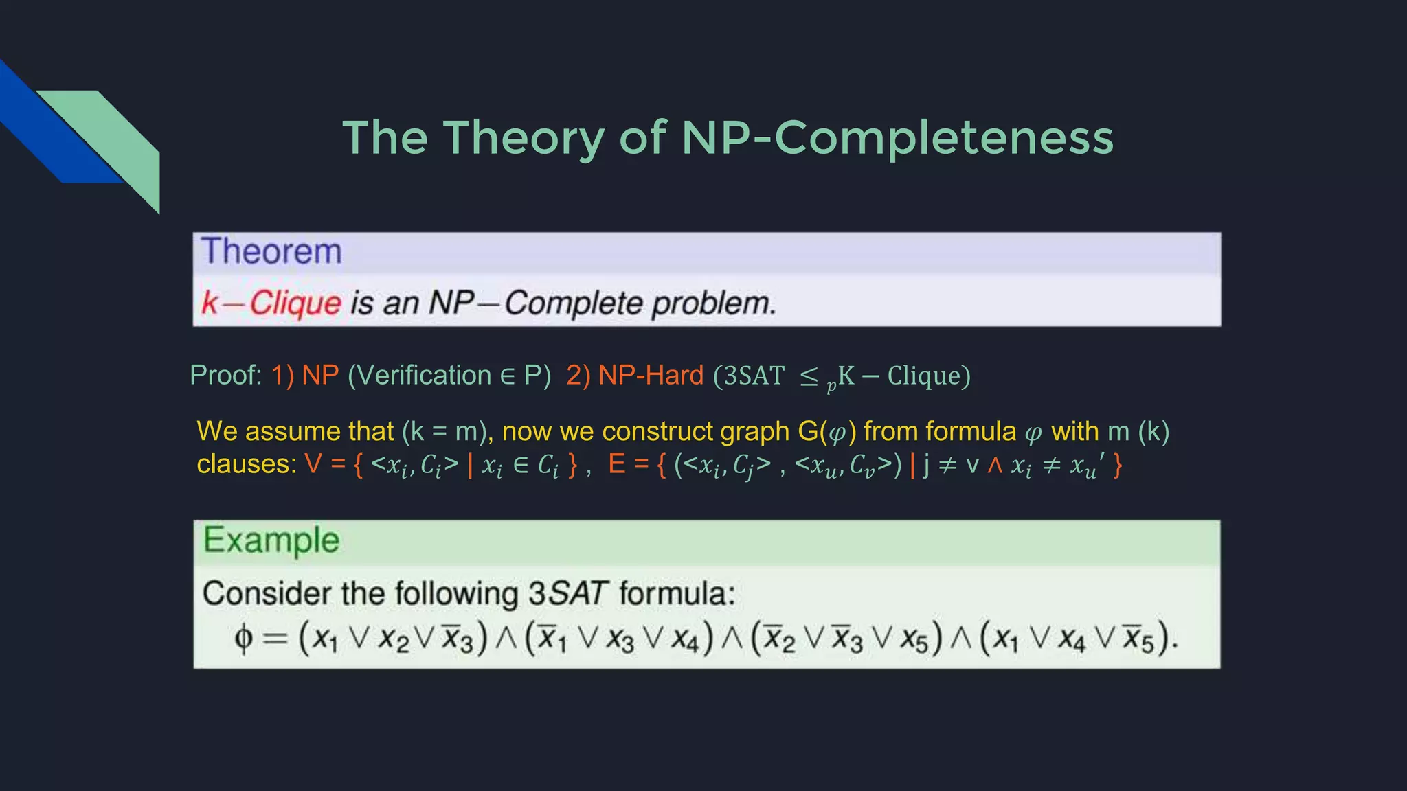 P, NP and NP-Complete, Theory of NP-Completeness V2 | PPT
