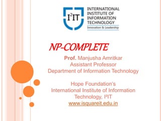 NP-Complete Problem | PPTX