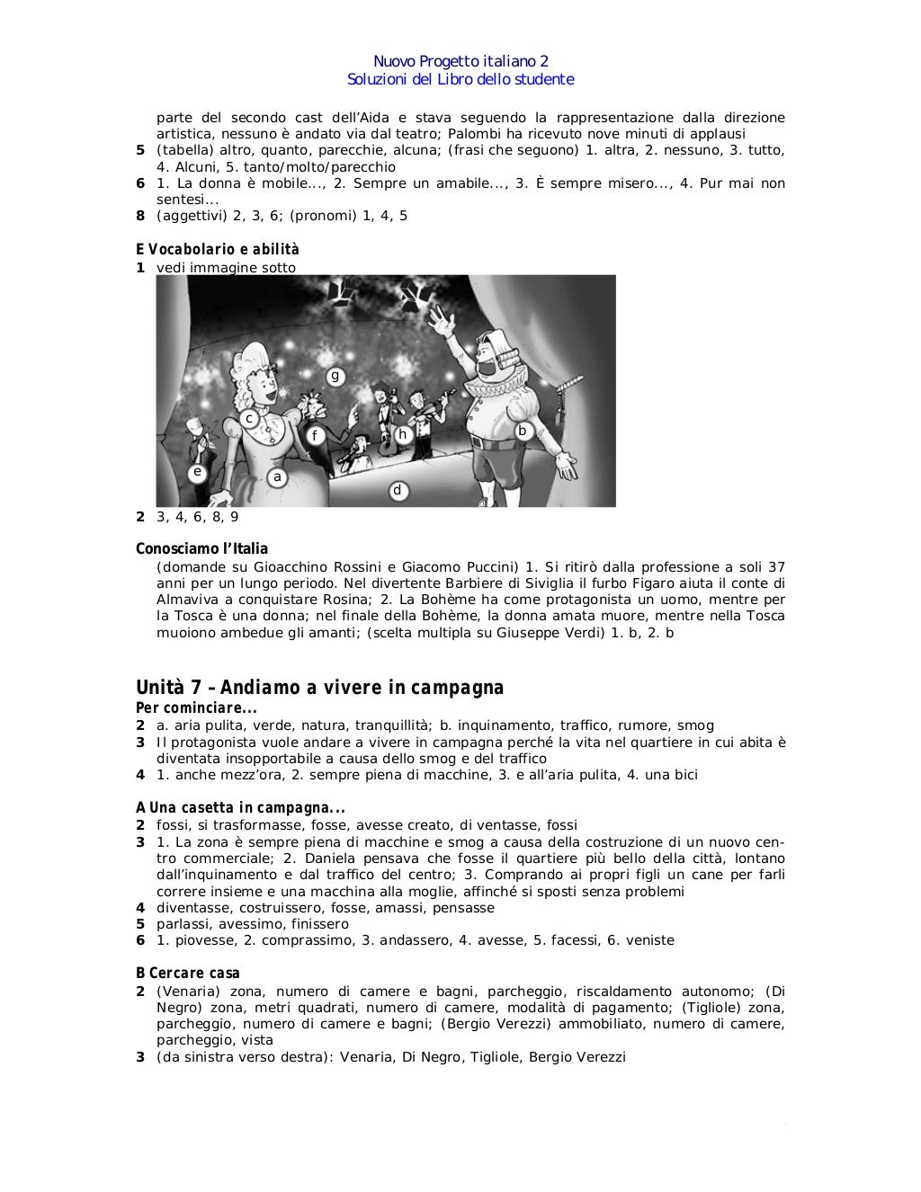 Nuovo Progetto italiano 2 - Libro dello studente - Soluzioni