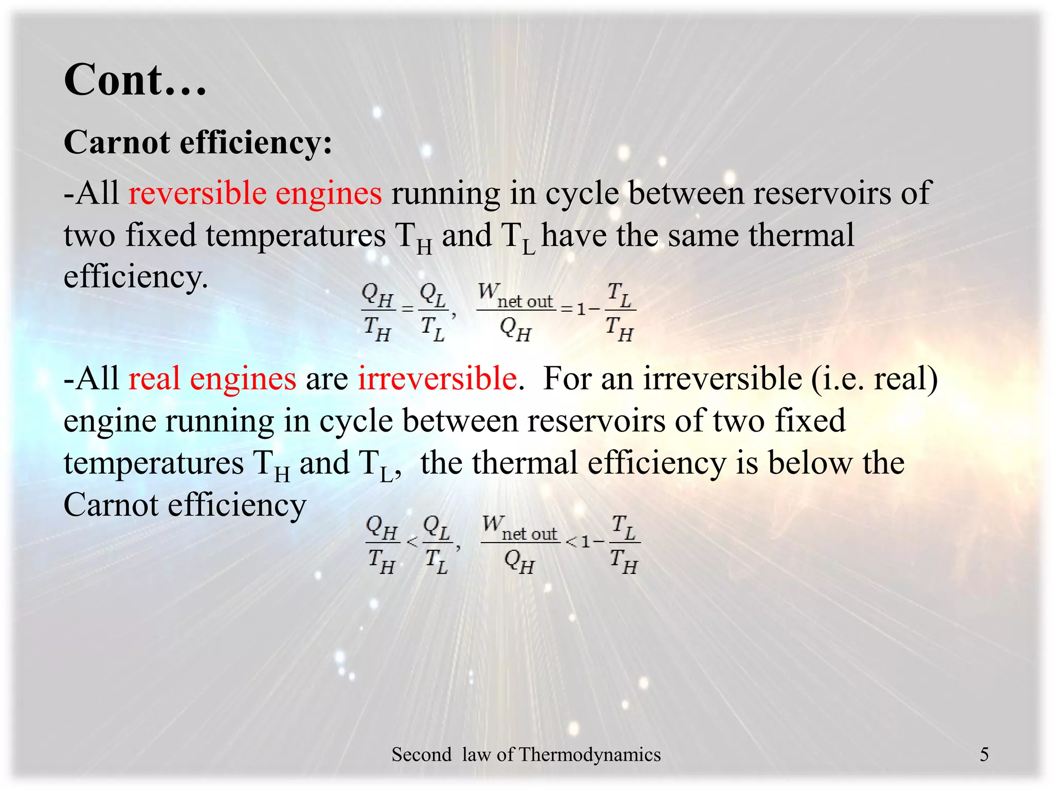Engineering Thermodynamics-second law of thermodynamics | PDF