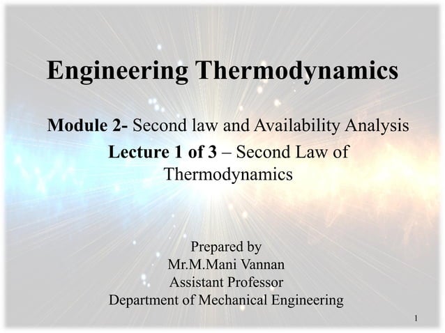 Engineering Thermodynamics-second law of thermodynamics | PDF