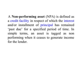 Non performing assets | PPT