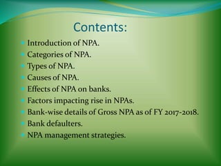 Non Performing Asset (NPA) | PPTX