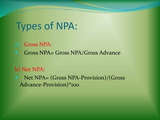 Non Performing Asset (NPA) | PPTX