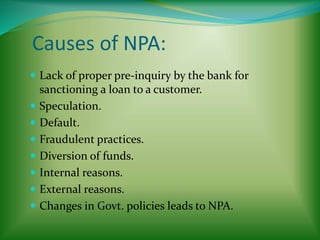 Non Performing Asset (NPA) | PPTX