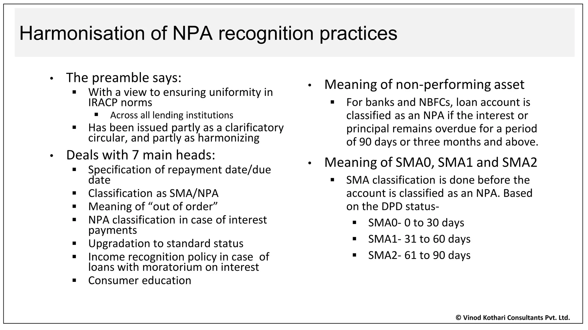 NPA-recognition-12-Nov-RBI-circular presentation | PDF
