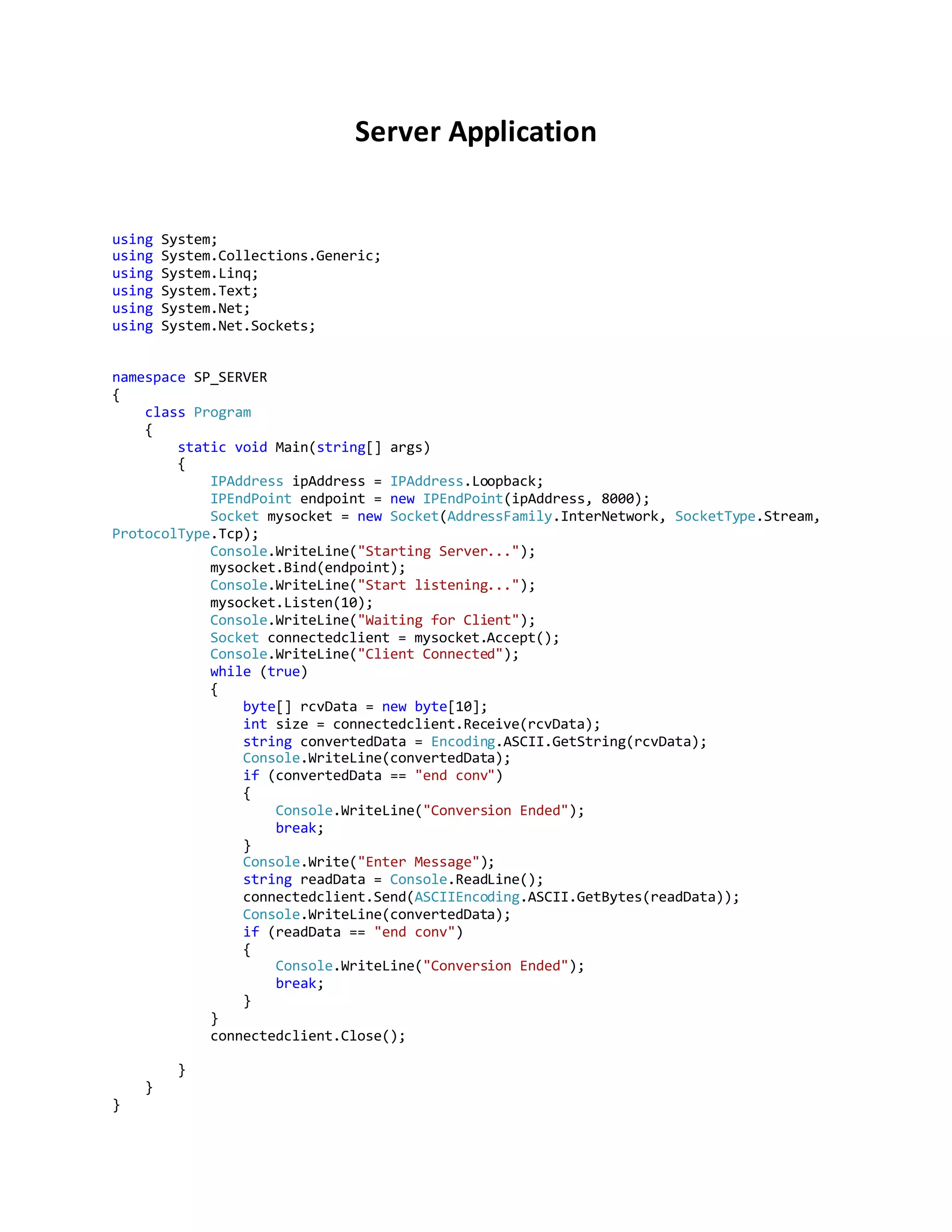 Assignment Server Client Application Docx Computer Networking
