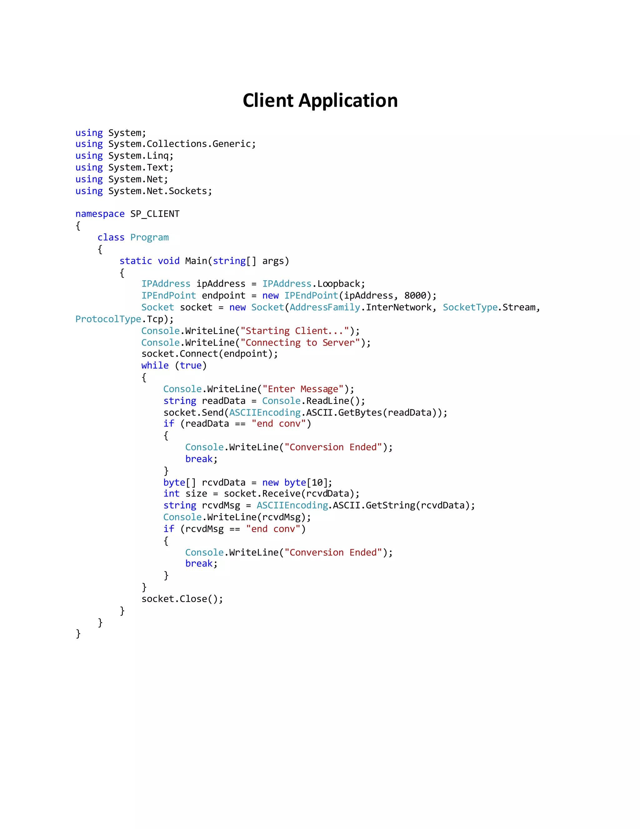 Assignment Server Client Application Docx Computer Networking