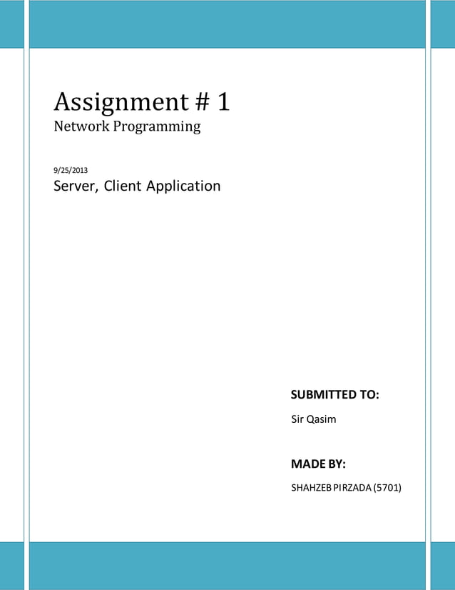 Assignment Server Client Application Docx Computer Networking