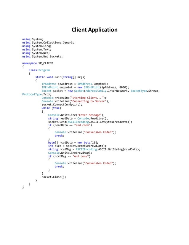 Assignment Server Client Application Docx Computer Networking