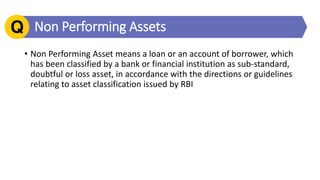 NPA - Non Performing Assets by Meka Santosh | PPTX