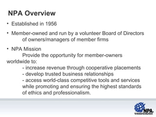 NPA Overview For Recruiters And Prospects | PPT