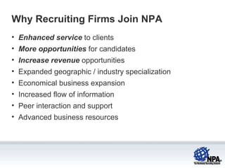 NPA Overview For Recruiters And Prospects | PPT