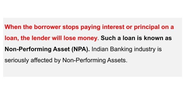 NON PERFORMING ASSETS PPT NPA IN BANKING AND ACCOUNTING | PPTX