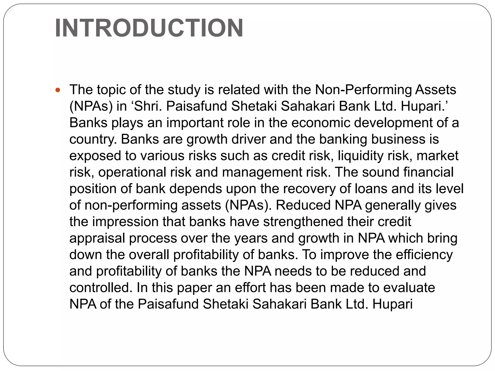 Npa project ppt | PPT