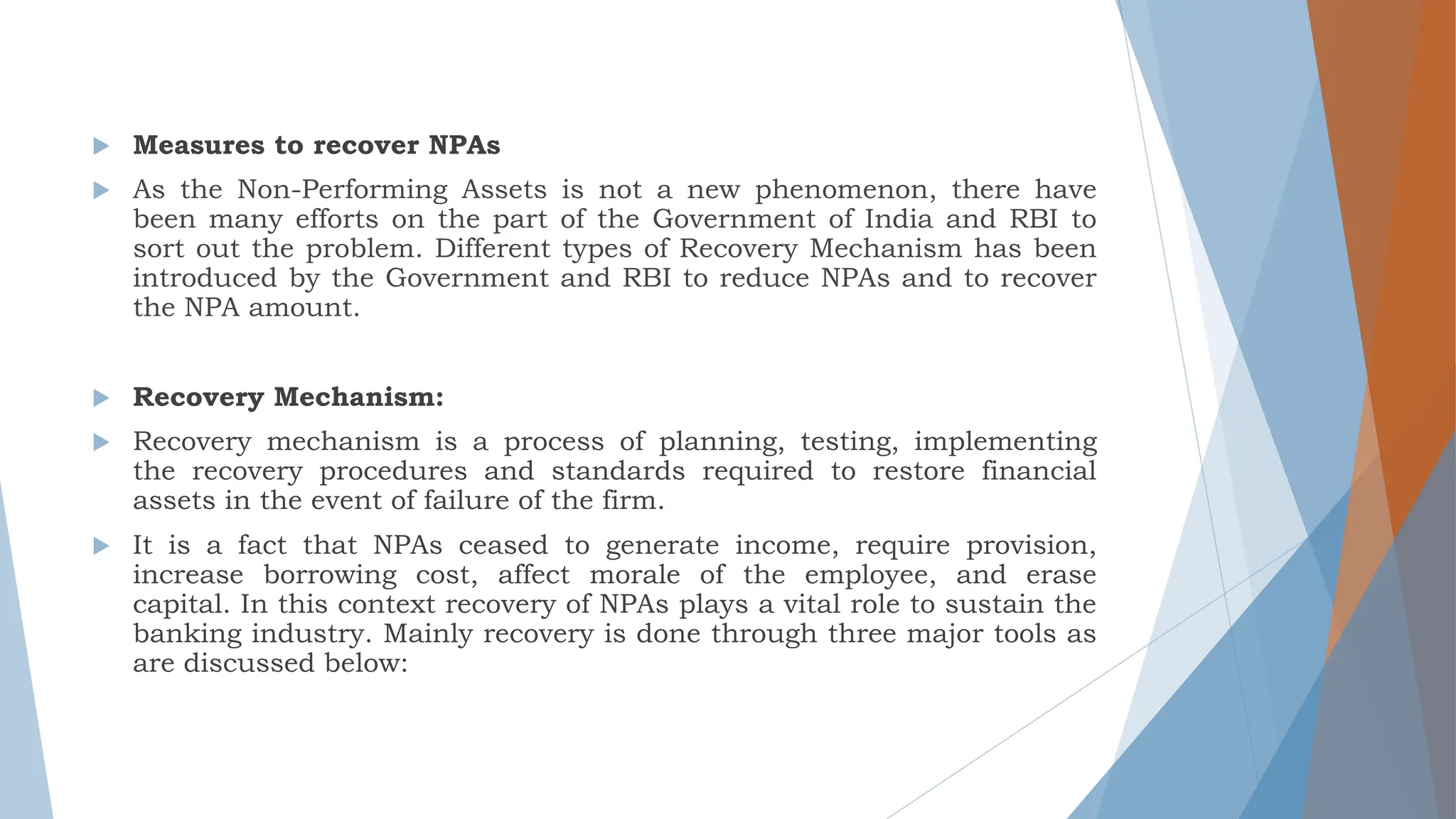 NPA recovery mechanism in India - Praveen S.pptx | Consumer Banking ...