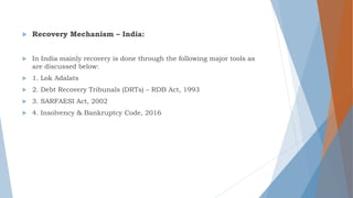 NPA recovery mechanism in India - Praveen S.pptx | Consumer Banking ...