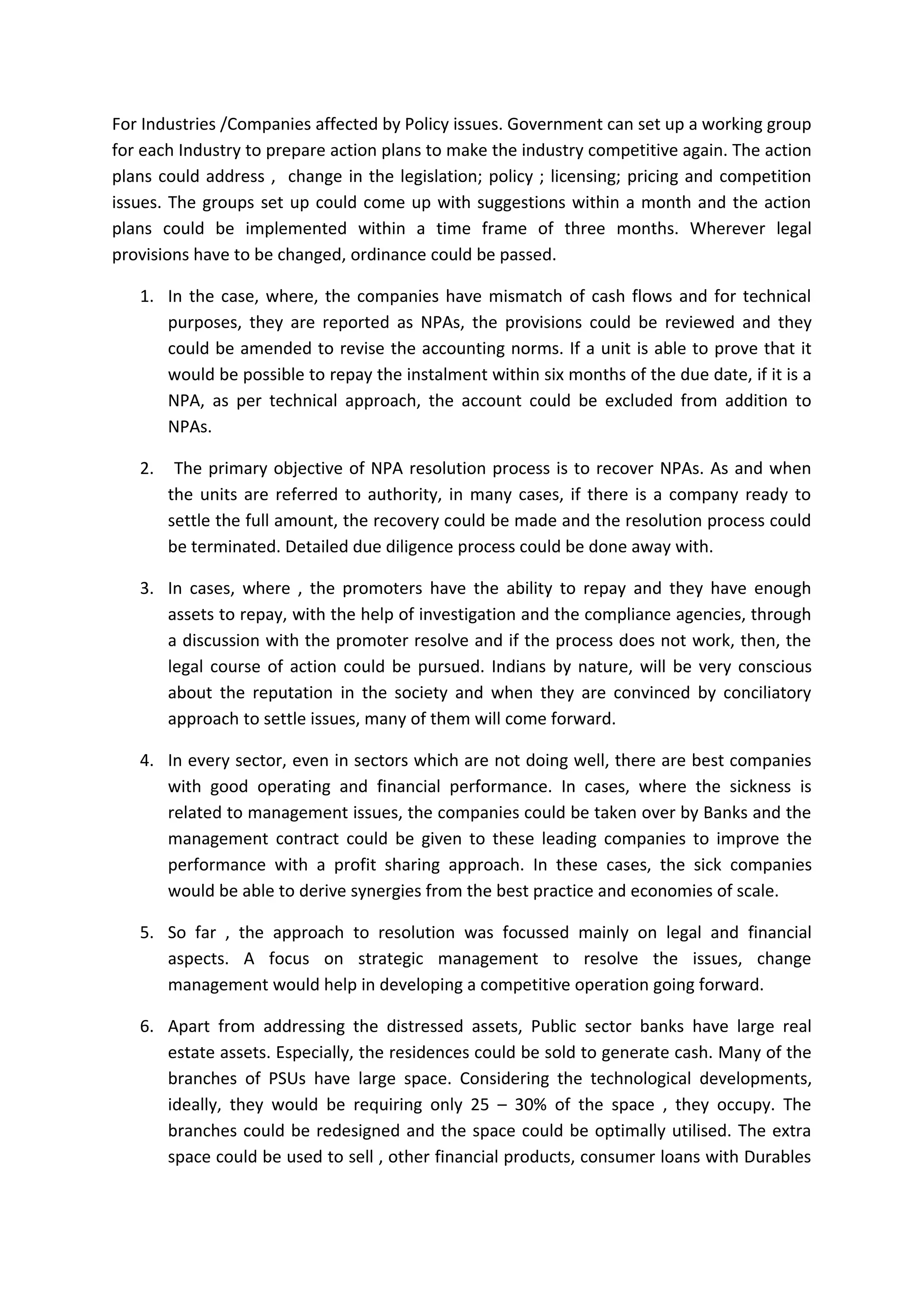 Npa resolution in India way forward | DOC