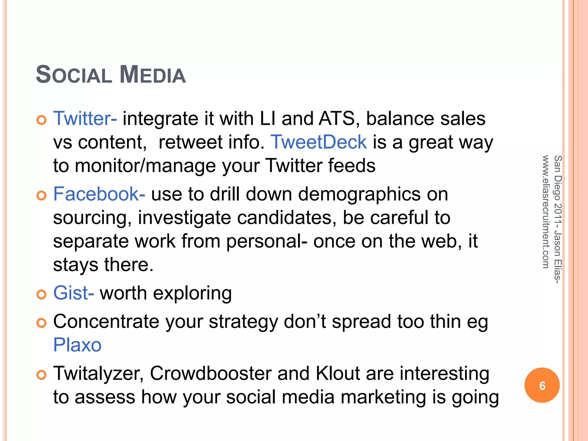 7 top tech tips for recruiter | PPT