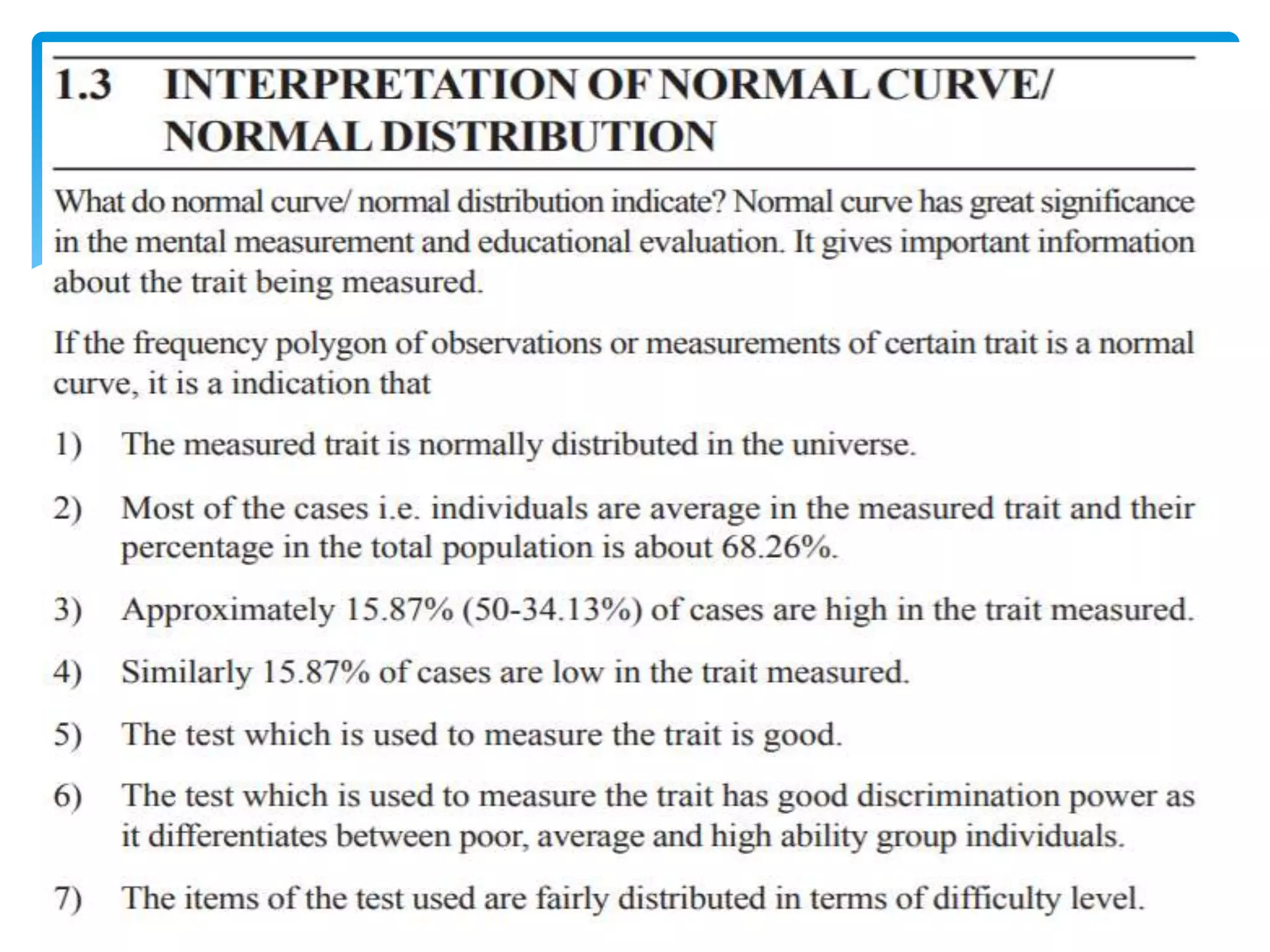Normal Probability Curve- introduction, characteristics and ...
