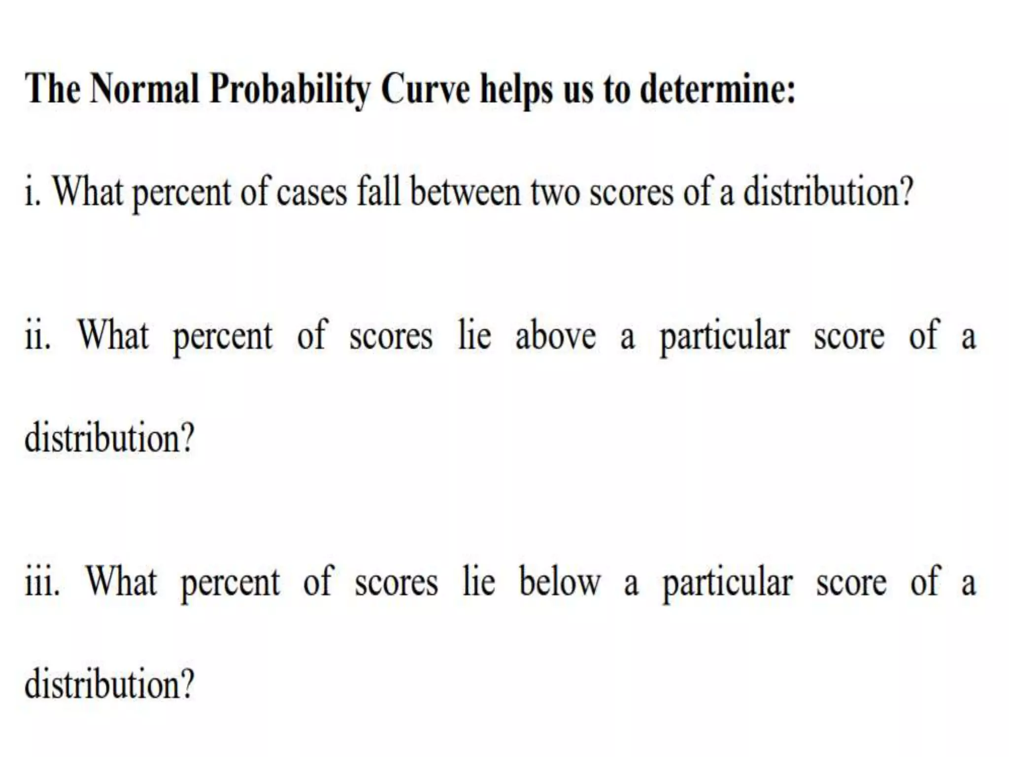 Normal Probability Curve- introduction, characteristics and ...