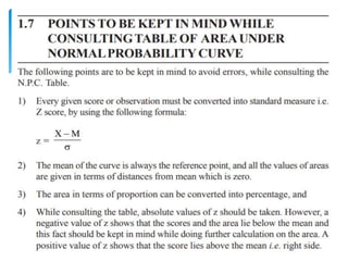 Normal Probability Curve- introduction, characteristics and ...