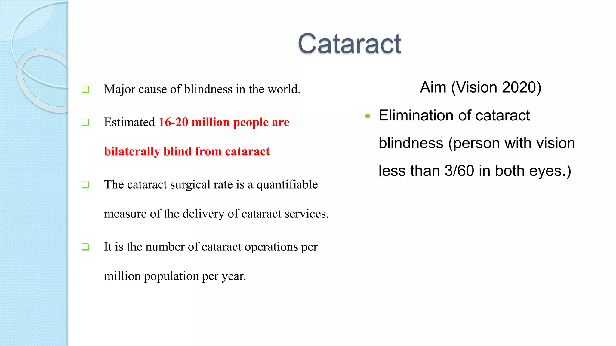 National Programme for Control of Blindness | PPTX