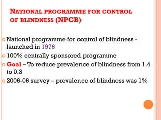 National Programme For Control of Blindness | PDF