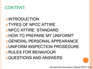 OPNP Uniform Etiquette Slides 2014 | PPTX