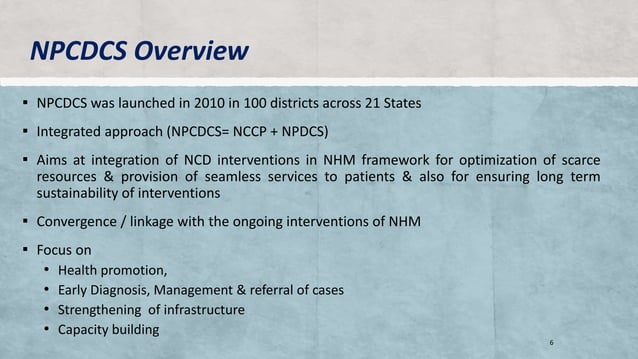 Guidelines For Implementation Of National Programme For Prevention And