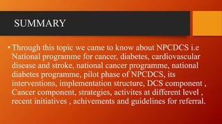 Npcdcs ppt | PPTX
