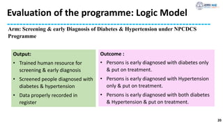 NPCDCS Programme Evaluation.pptx | Diabetes | Diseases and Conditions