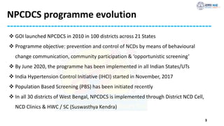 NPCDCS Programme Evaluation.pptx | Diabetes | Diseases and Conditions