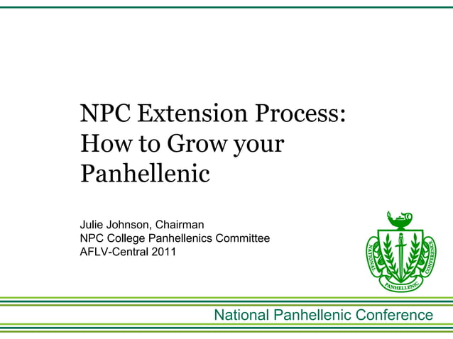 NPC Extension | PPT