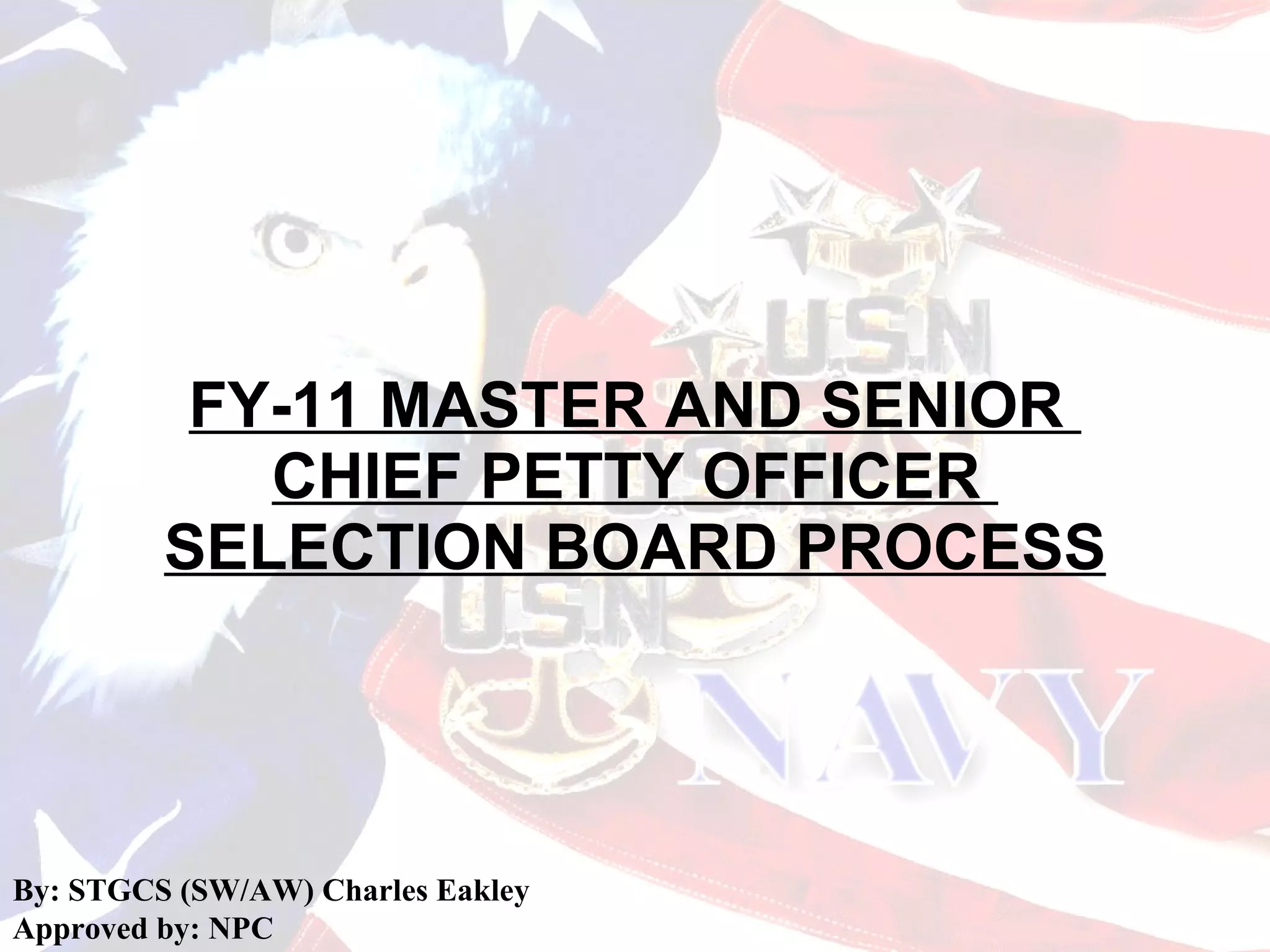 NPC fy11 E9 and E8 selection board brief | PPT