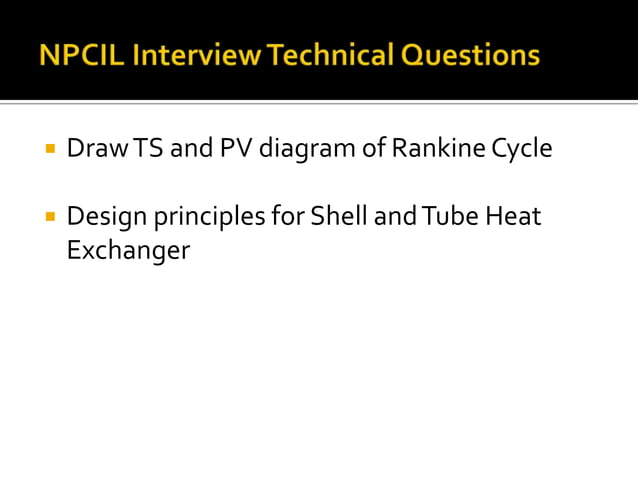 NPCIL Mechanical Engineering Interview Experience | PPTX