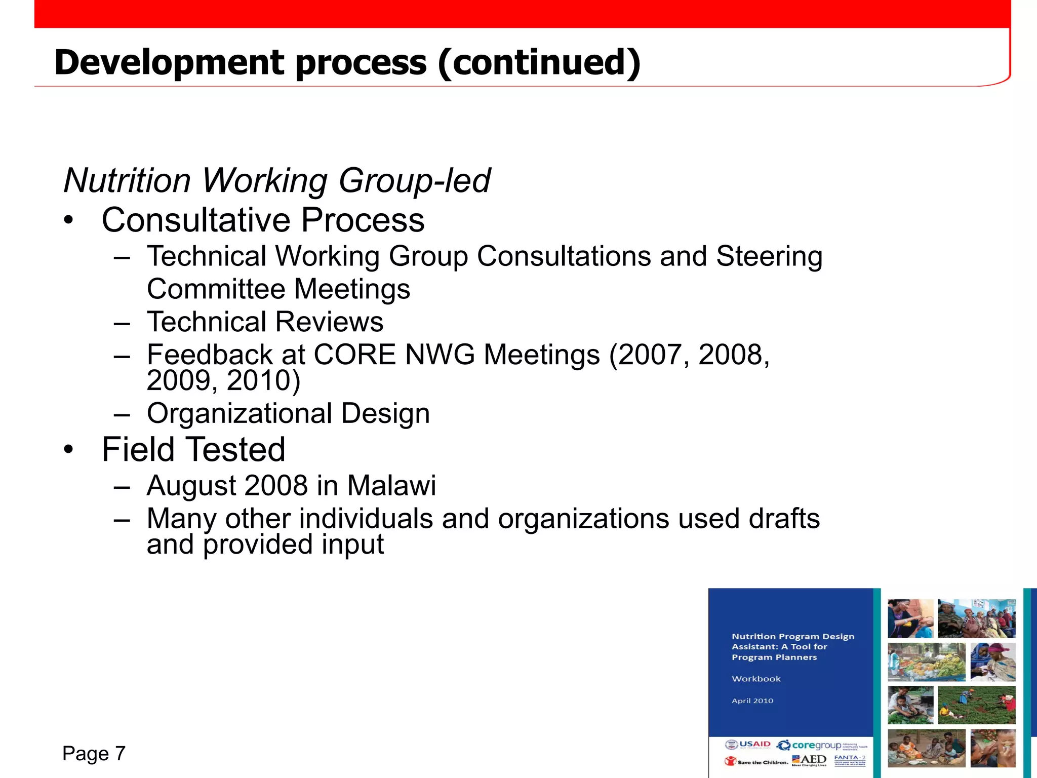 Introduction to the Nutrition Program Design Assistant | PPT