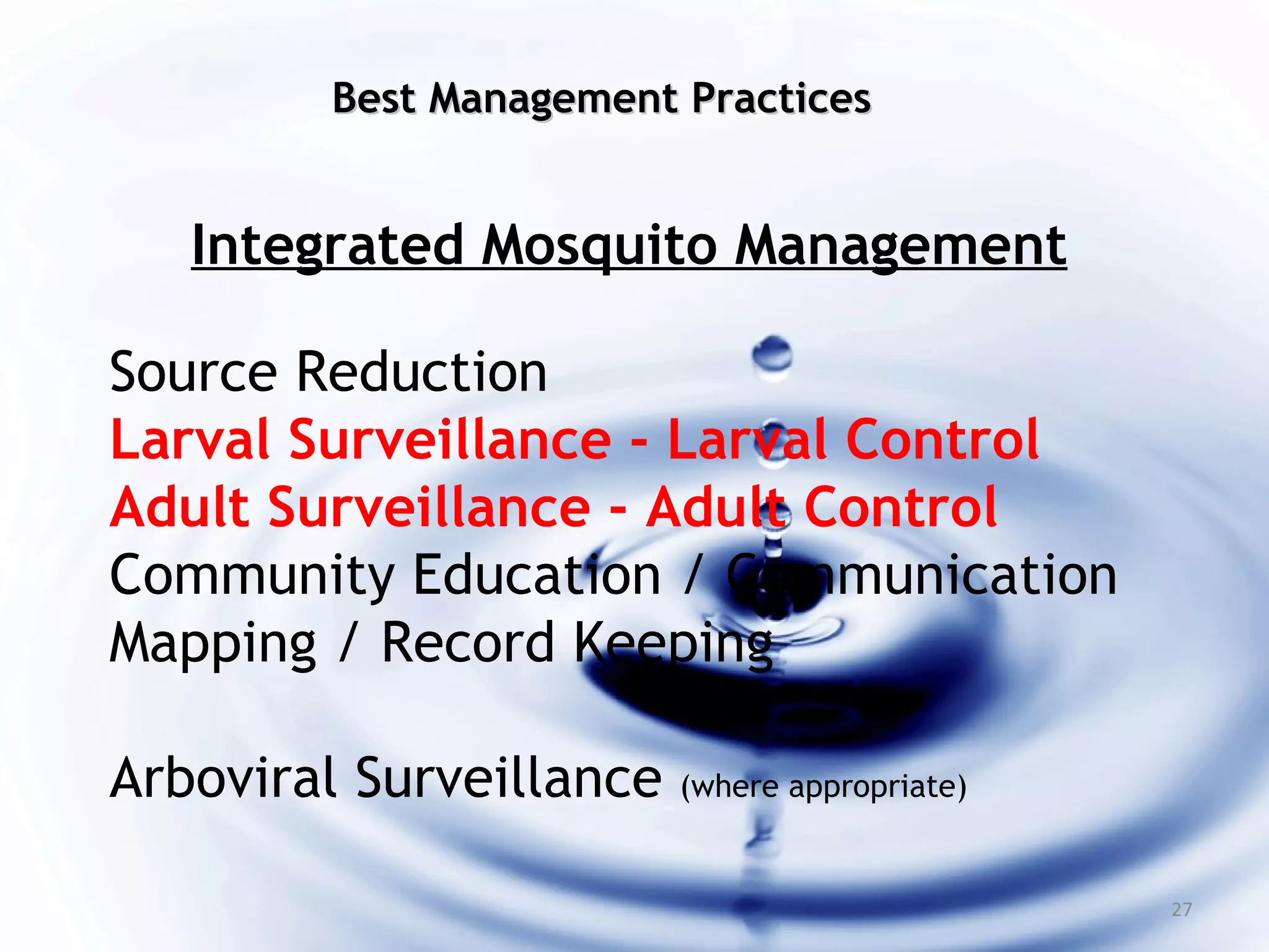 NPDES Permit and Mosquito Surveillance | PPT