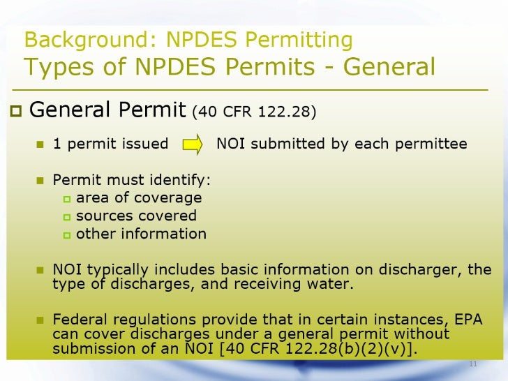 NPDES Permit and Mosquito Surveillance