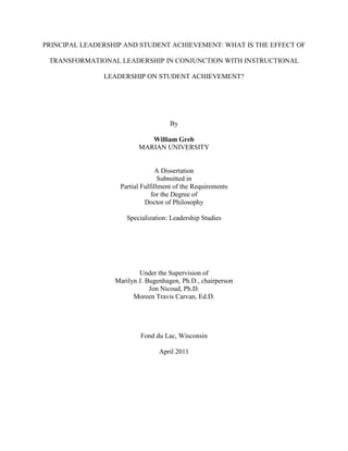 PRINCIPAL LEADERSHIP AND STUDENT ACHIEVEMENT | PDF