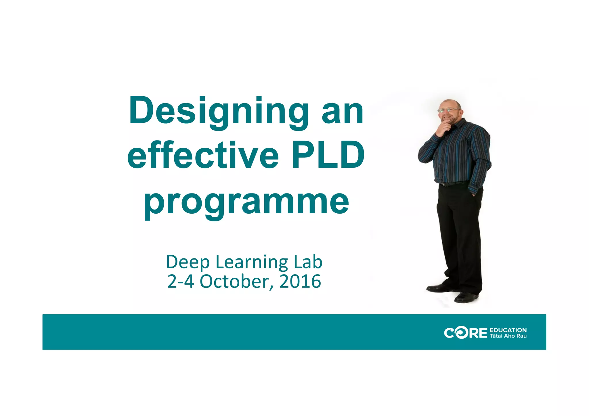 Designing an effective professional learning programme | PPT