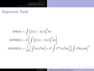 Nonparametric Density Estimation | PDF