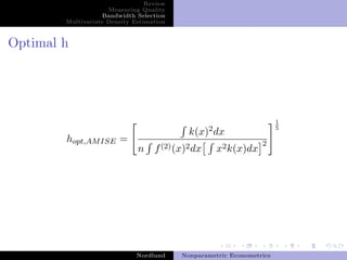 Nonparametric Density Estimation | PDF