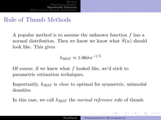 Nonparametric Density Estimation | PDF