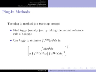 Nonparametric Density Estimation | PDF